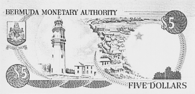 1989 Bermuda 5 Dollars values and price guide