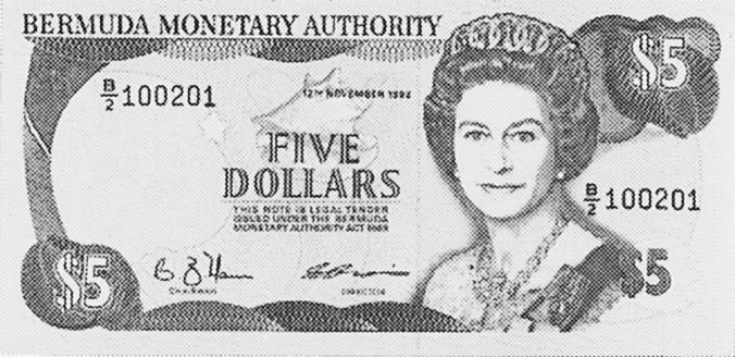 1992-1995 Bermuda 5 Dollars values and price guide