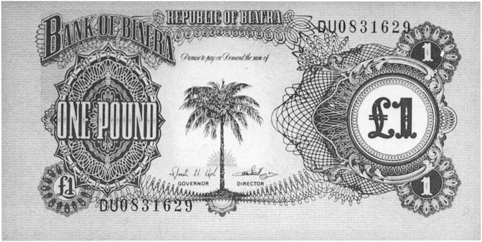 1968-1969 Biafra 1 Pound values and price guide