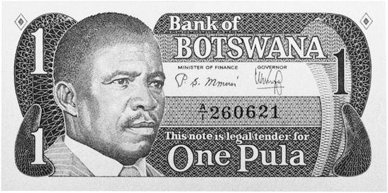 1983 Botswana 1 Pula values and price guide