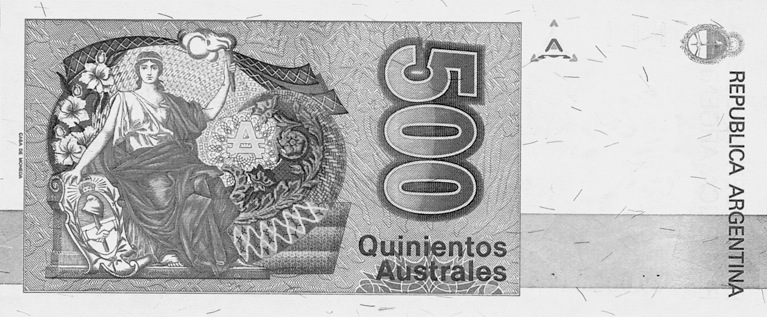 1988 Argentina 500 Australes values and price guide