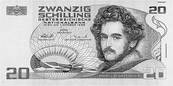 1986 Austria 20 Schilling values and price guide