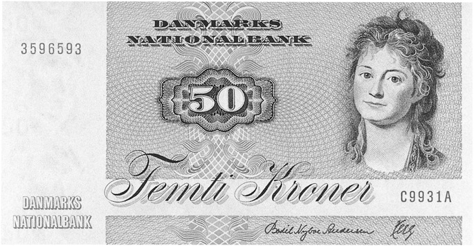 1972-1998 Denmark 50 Kroner values and price guide