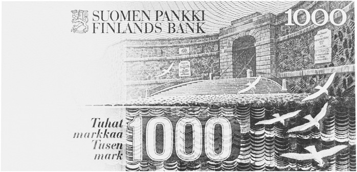 1986 Finland 1000 Markkaa values and price guide