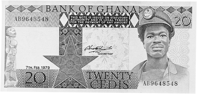 1979-1982 Ghana 20 Cedis values and price guide