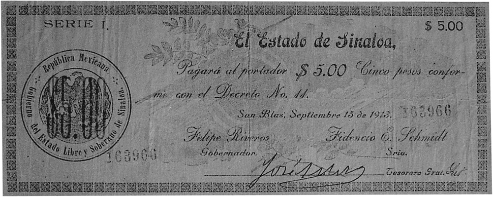 Mexico - Revolutionary 5 Pesos values and price guide