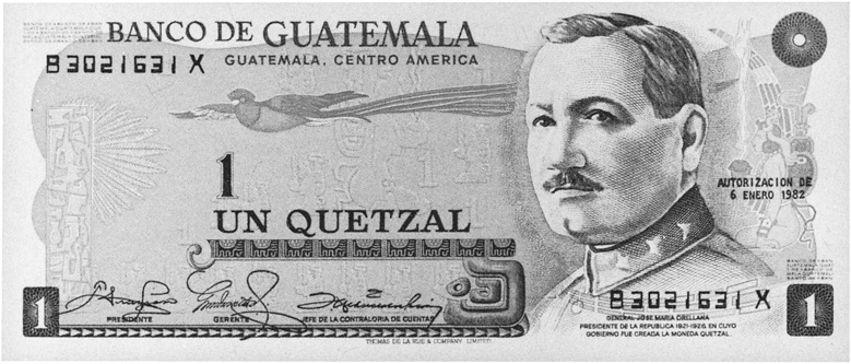 1972-1983 Guatemala 1 Quetzal values and price guide
