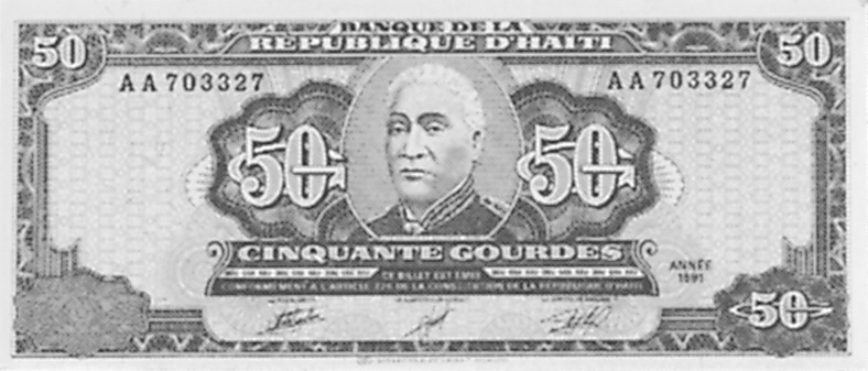 1991-1999 Haiti 50 Gourdes values and price guide