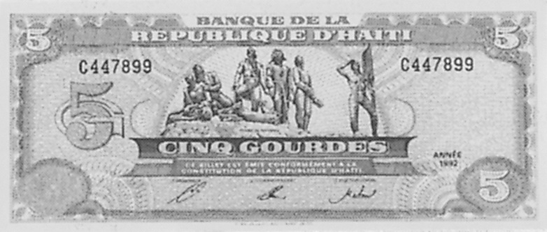 1992 Haiti 5 Gourdes values and price guide