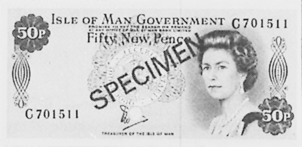 1979 Isle of Man 50 New Pence values and price guide