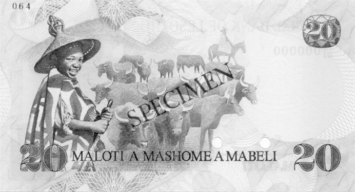1981-1984 Lesotho 20 Maloti values and price guide