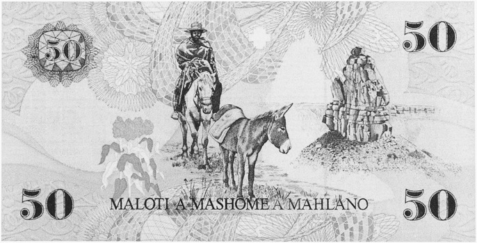 1994-1997 Lesotho 50 Maloti values and price guide