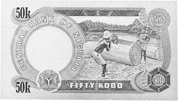 1973-1978 Nigeria 50 Kobo values and price guide