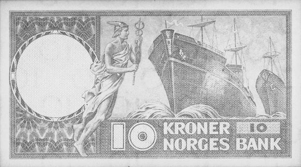 1954-1973 Norway 10 Kroner values and price guide