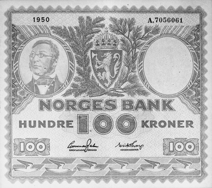 1949-1962 Norway 100 Kroner values and price guide