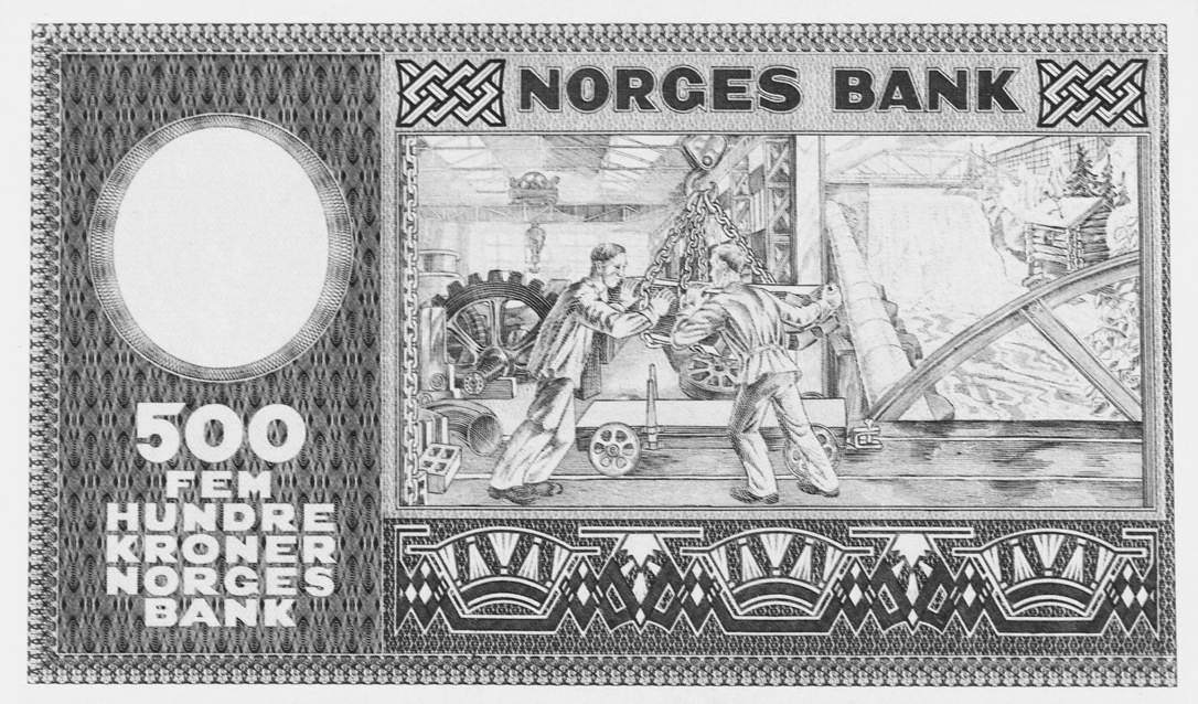 1948-1976 Norway 500 Kroner values and price guide