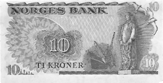 1972-1984 Norway 10 Kroner values and price guide