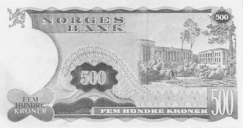 1975-1985 Norway 500 Kroner values and price guide