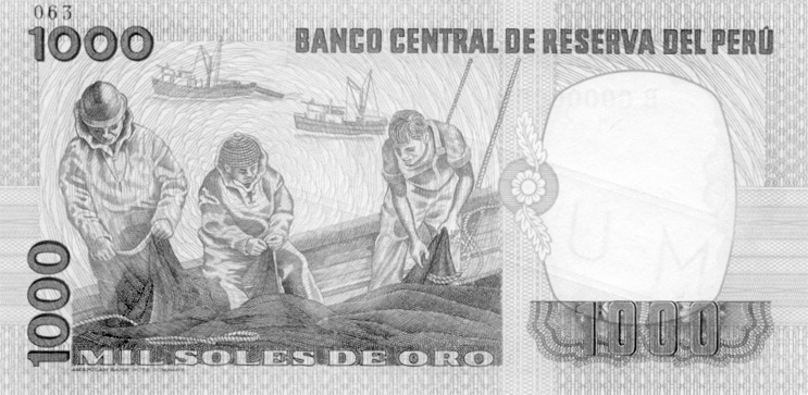 1981 Peru 1000 Soles de Oro values and price guide