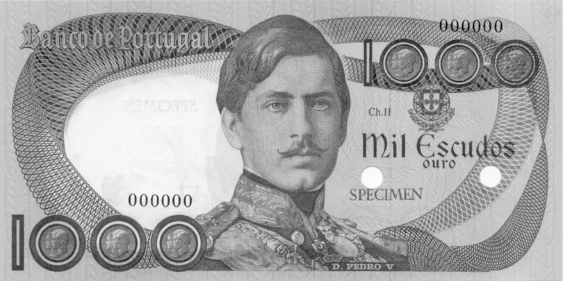 1968-1982 Portugal 1000 Escudos values and price guide