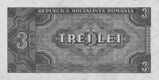 1966 Romania 3 Lei values and price guide