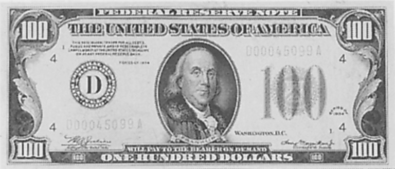 1934 United States 100 Dollars values and price guide