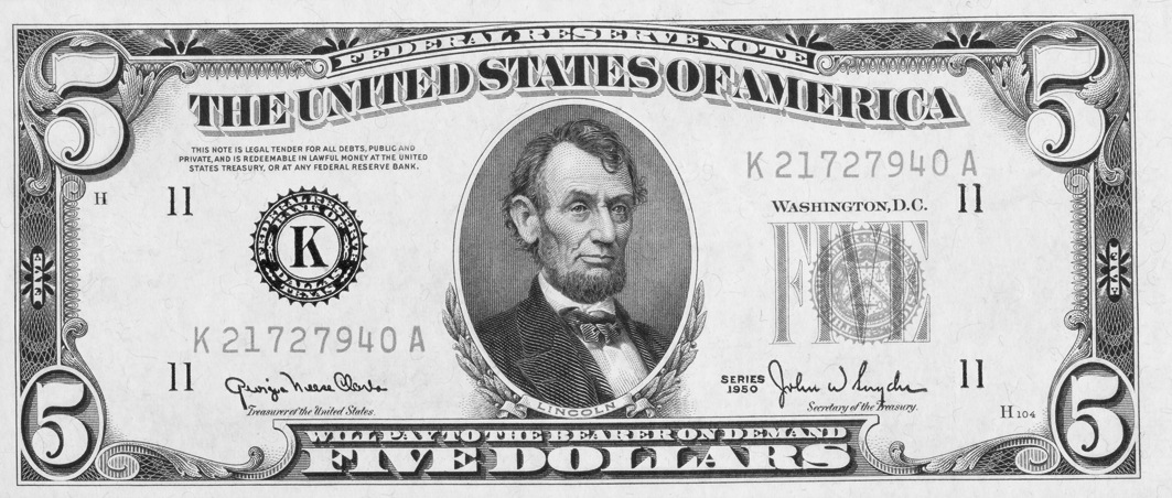 1950 United States 5 Dollars values and price guide