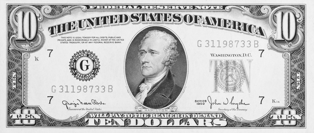 1950 United States 10 Dollars values and price guide