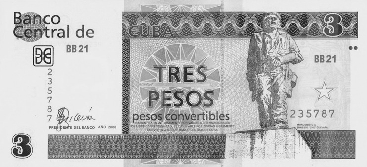 2006 Cuba 3 Pesos values and price guide