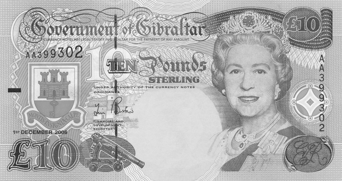 2006. Gibraltar 10 Pounds values and price guide
