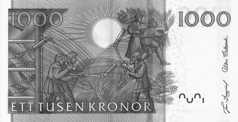2005 Sweden 1000 Kronor values and price guide