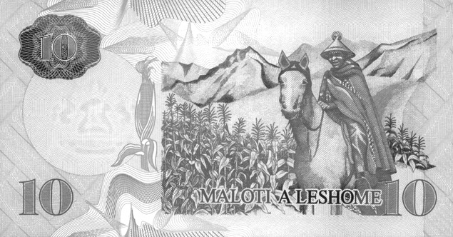 2000 Lesotho 10 Maloti values and price guide