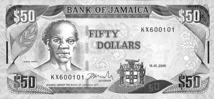 2003 Jamaica 50 Dollars values and price guide