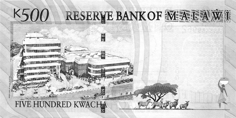 2004 Malawi 500 Kwacha values and price guide