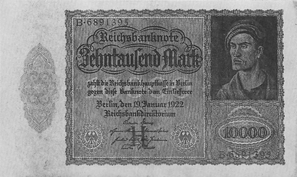 1922 Germany 10,000 Mark values and price guide