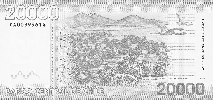 2009. Chile 20,000 Pesos values and price guide
