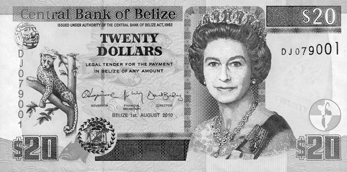 2003 Belize 20 Dollars values and price guide