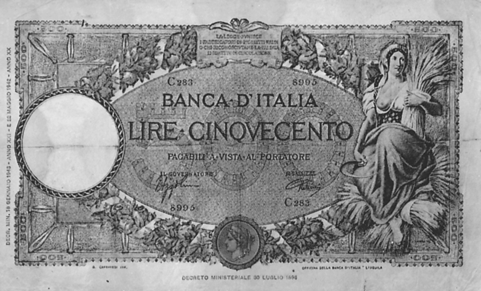 1942-1943 Italy 500 Lire values and price guide
