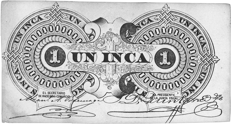 1881 Peru 1 Inca values and price guide