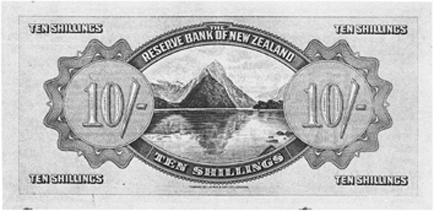 1934 New Zealand 10 Shillings values and price guide