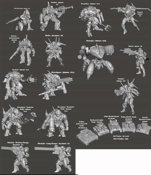 Participate :: Power Armor Hardsuits & 30 Mecha minis ( 3D STL ...