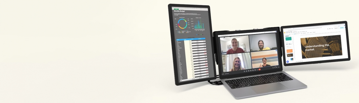 Xebec Snap: Monitors That Instantly Snap Onto Your Laptop by Xebec