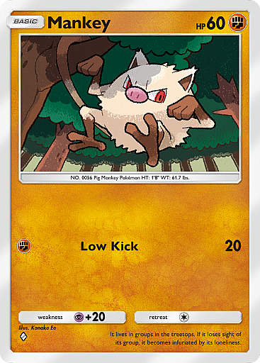 Mankey - Genetic Apex# 141 - Pokemon TCG Pocket - CODEX.gg