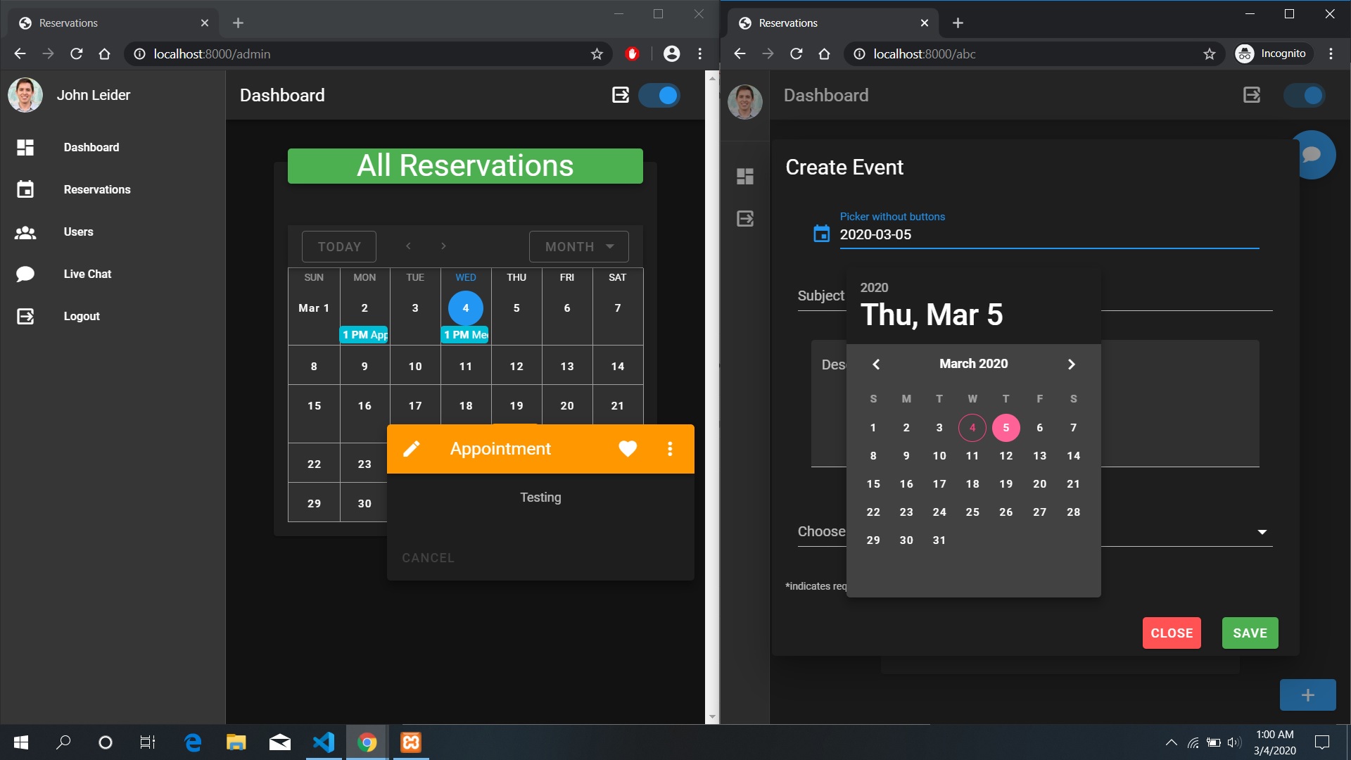 harshit2996/Appointment-Booking-System - Codesandbox