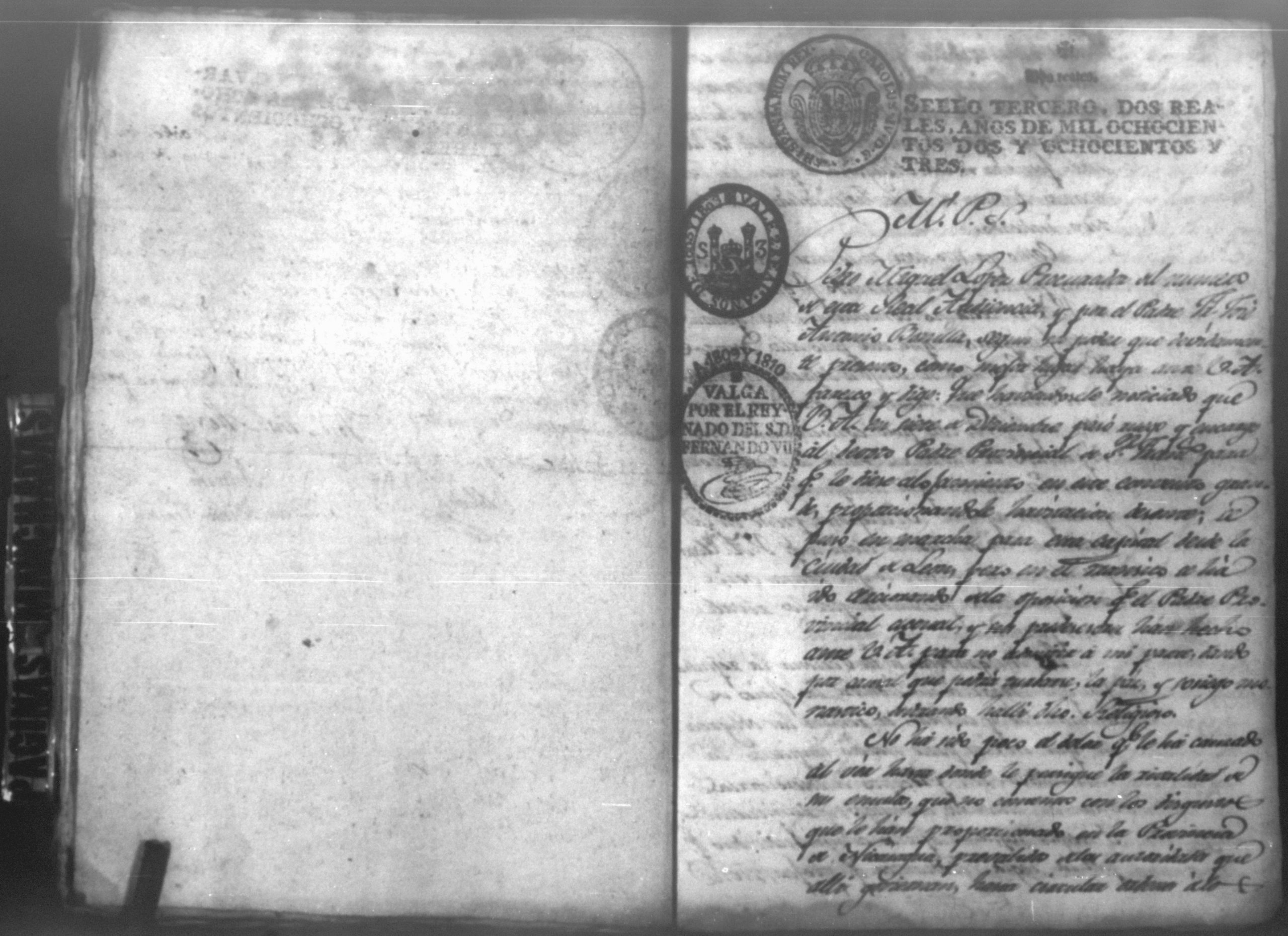 Documentos varios de Padre Fray José Antonio Bonilla, Leon 1808 (017 ...