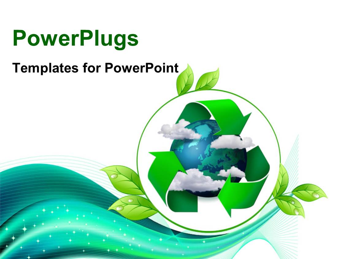 PowerPoint Template: Climate change concept planet earth with clouds ...