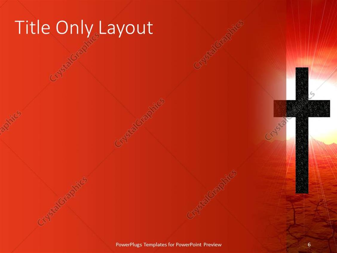 PowerPoint Template: Abstract depiction of a large cross with a ...
