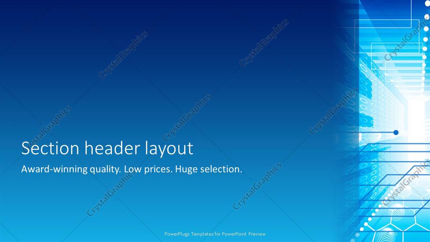 PowerPoint Template: abstract technology depiction of various ...