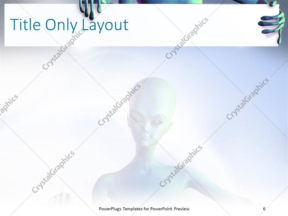 PowerPoint Template: an alien in front with space like intense ...