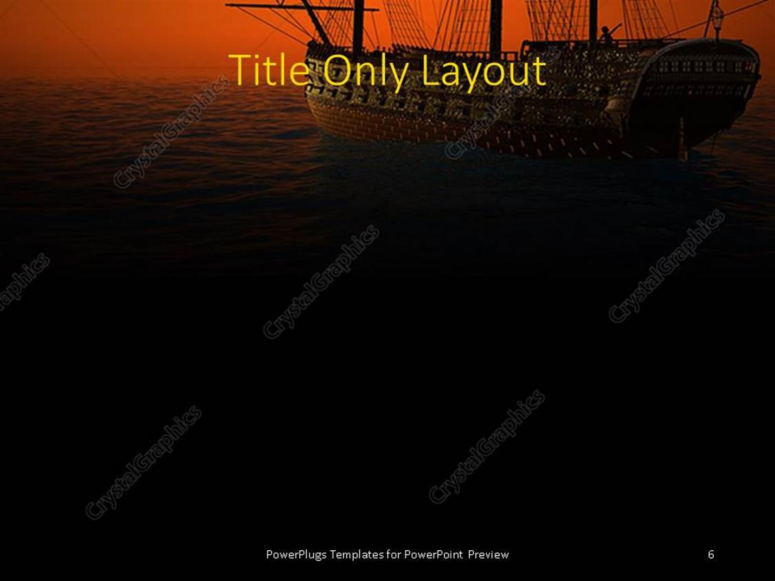 PowerPoint Template: a ship sailing in the sea with clouds in ...